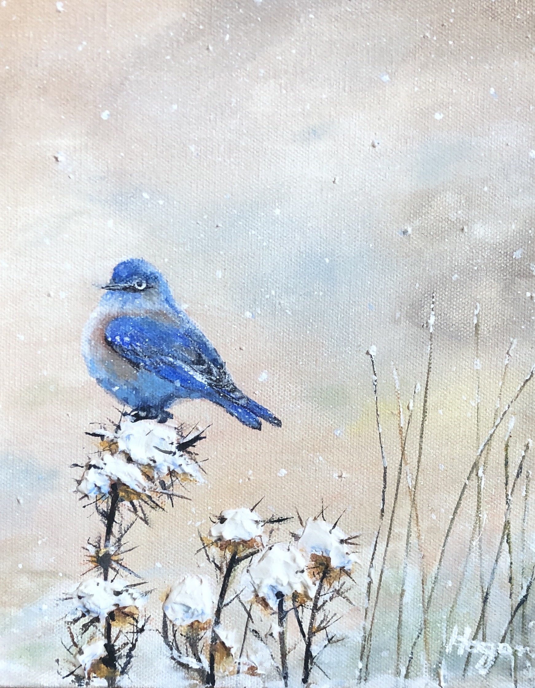 “A Bluebird Day” : Original SOLD.Custom prints available. Prices vary ...