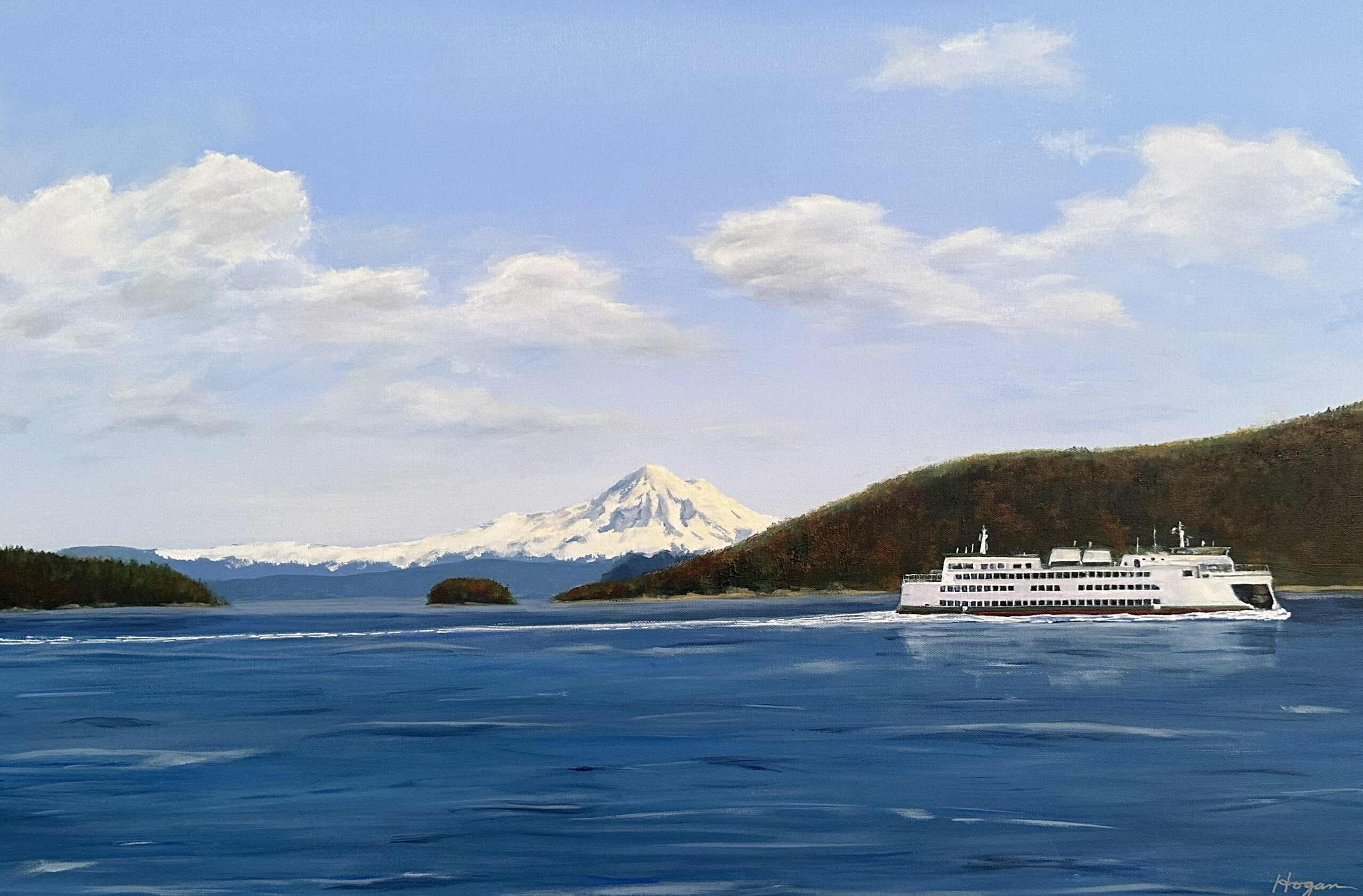 “Orcas Run”: 24″ x 36″ acrylic original – $875. Prints also available ...