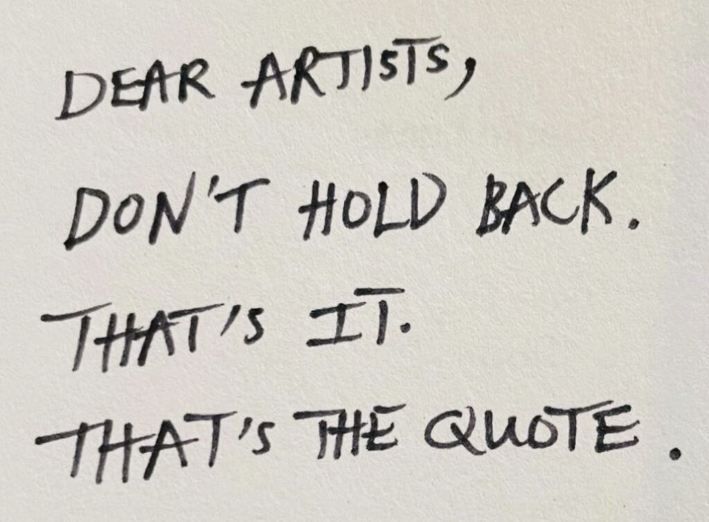 Dear Artists… – bobhoganart