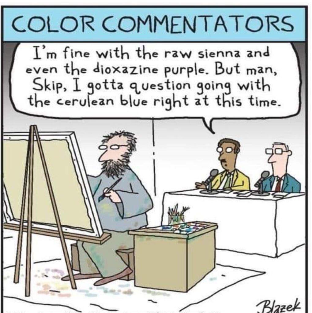 Color commentators – bobhoganart